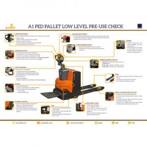 A1 Ped Pallet Low Level Pre-Use Check Poster